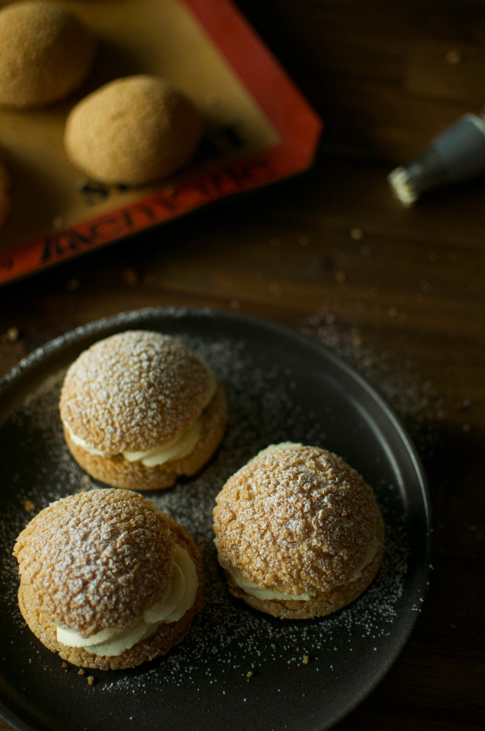 Choux with vanilla cream • A Petits Pois...